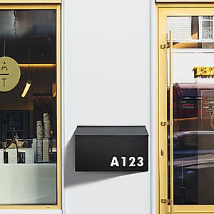 Dalmbox Wall-Mount Mailbox Large Mailbox for Post Rust-Proof Galvanized Steel Box for Outside or Townhouse Horizontal Style, Black, 15.7” x 4.3” x 9.4”