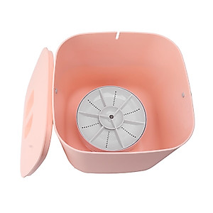 Mini Dishwasher, Deep Timed Shutdown ABS PC 8.5V 2A Portable Countertop Dishwasher for Apartment (Pink)