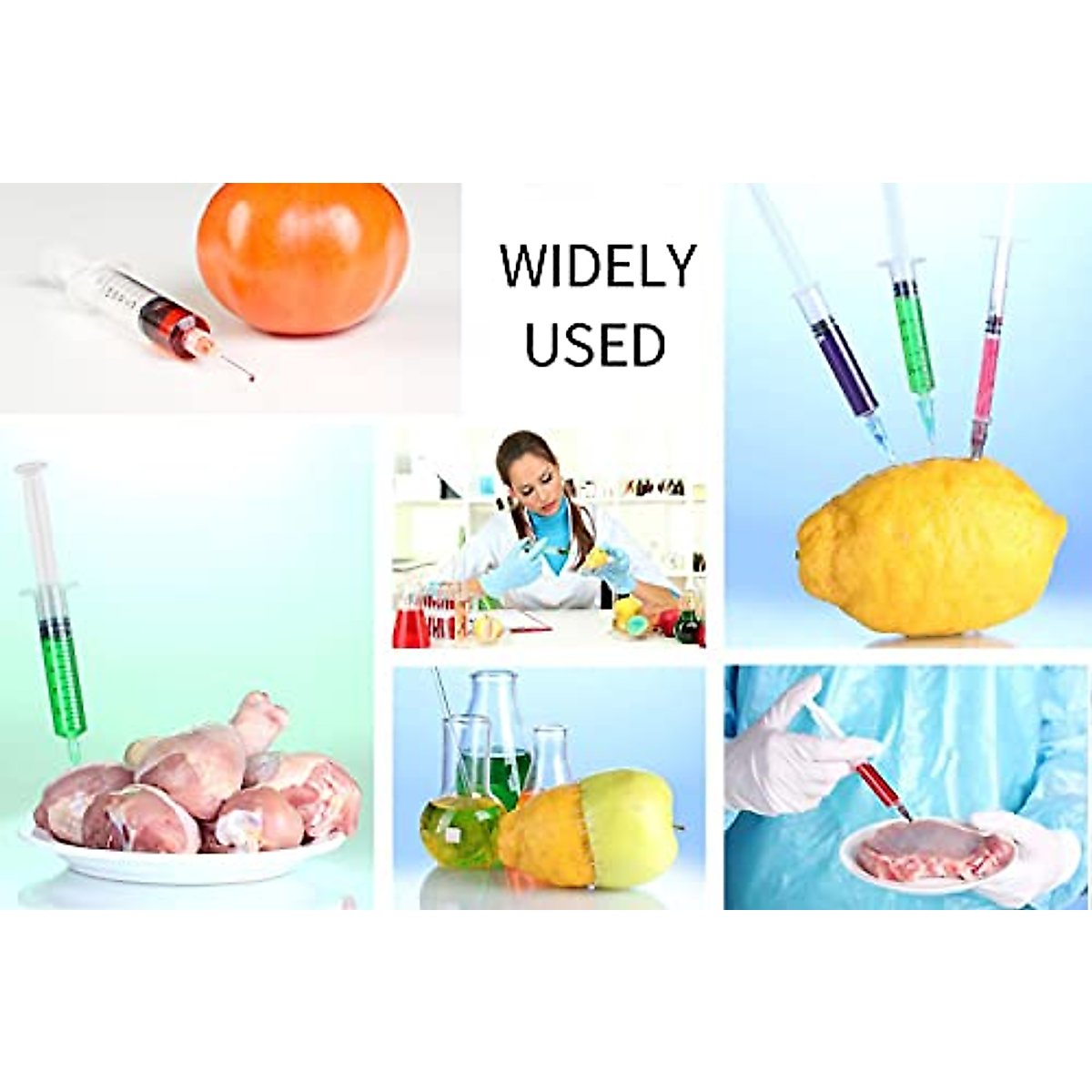 10 Pack 10ml/cc Plastic Luer Lock Syringe Large Syringes without Needle, Individually Wrapped, Tip Cap, for Scientific Labs, Measuring Liquid, Dispensing, Oil or Glue Applicator (10ML, LUER LOCK TIP)