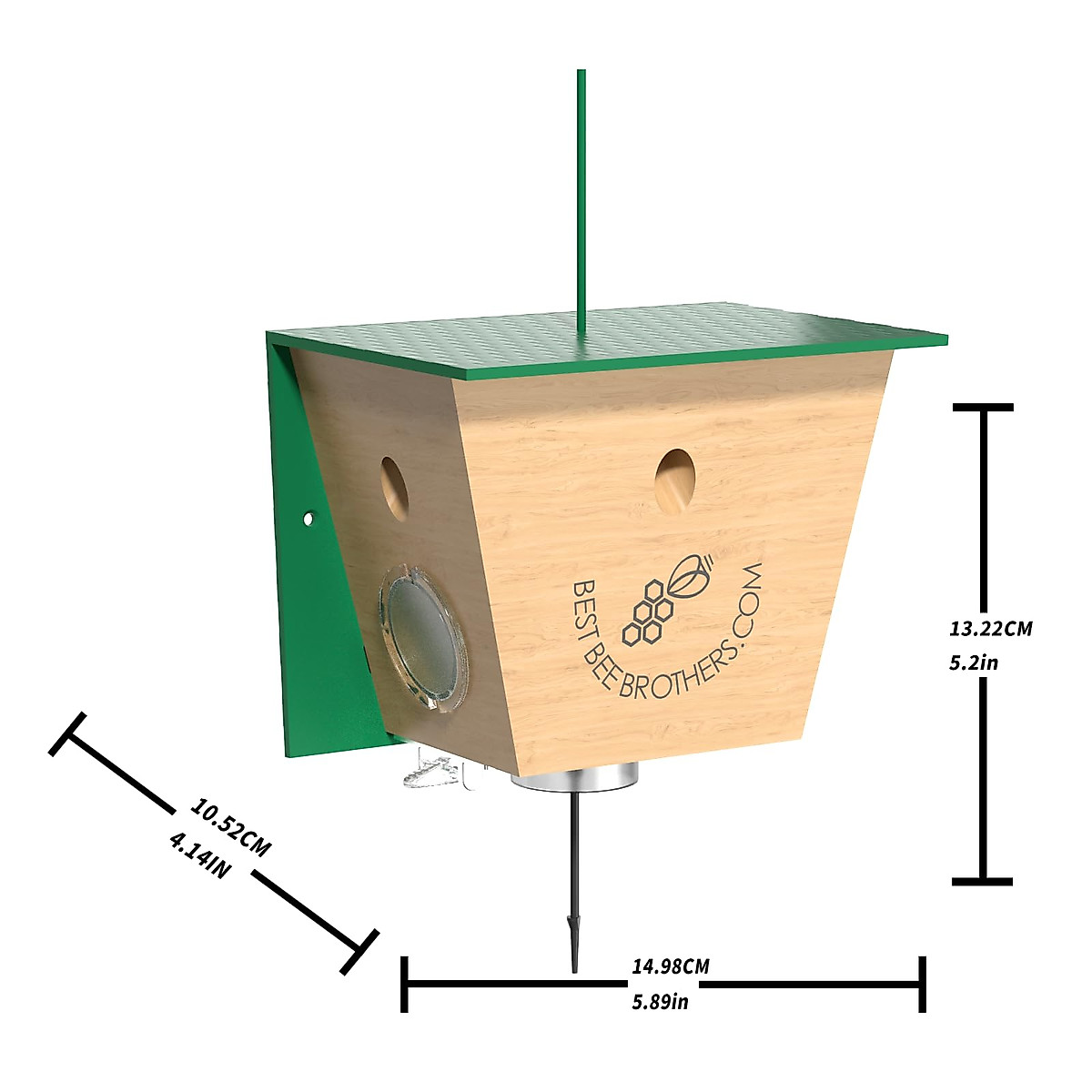 Carpenter Bee Traps for Outside - Carpenter Bee Trap, Turbo Trap 2.0 W/Bee Vault Wood Bee Traps - Carpenter Bee Traps for Outdoors Hanging - Bee Catchers for Outside(2 Pack)
