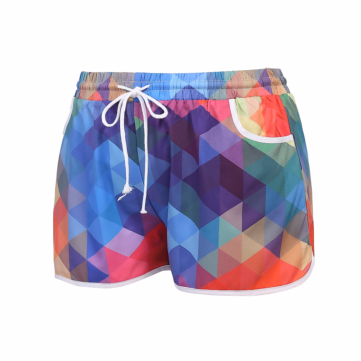 IN'VOLAND Women's Plus Size Swim Shorts Quick Dry Beach Boardshorts Floral Print Swimwear Bottom Trunks with Pockets 2024