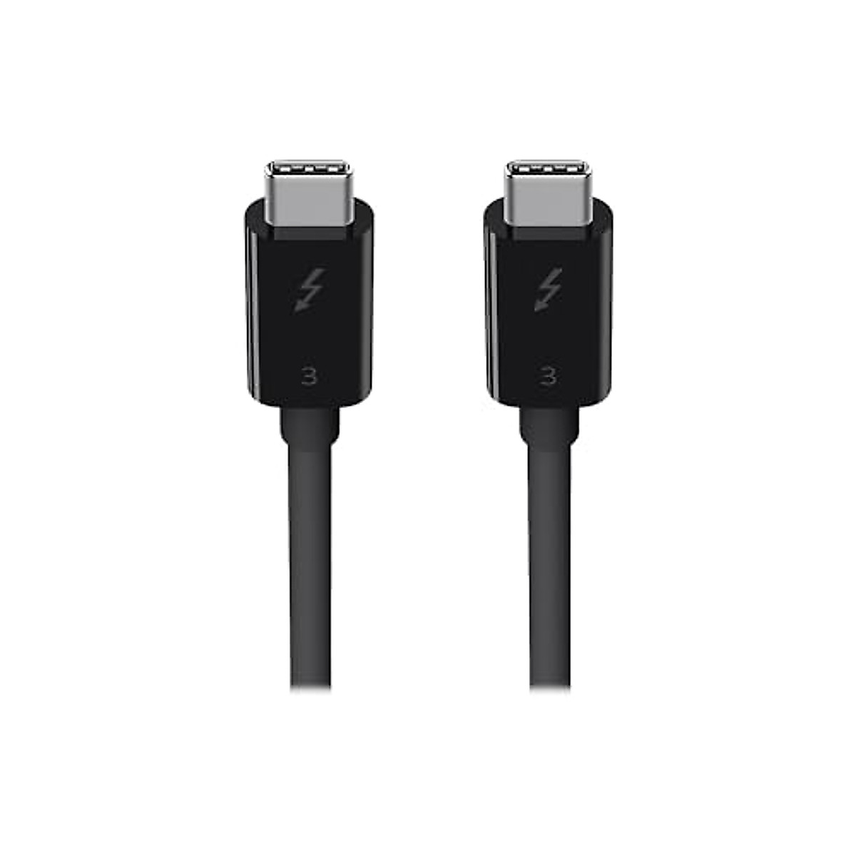 Belkin Thunderbolt 3 Cable (USB-C to USB-C) - USB C Cable For MacBook Air, Galaxy, Apple TV & More, Fast Charging Up To 100W, Made For USB-C, Thunderbolt 3 devices & 5K/Ultra HD - 2.6ft/0.8m - Black