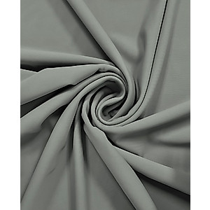 EOVEA - Nylon Spandex Fabric - 4 Way Stretch Fabric - Swimwear Fabric by The Yard - 60" Wide Lycra Fabric - Stretchy Swimsuit Fabric - Matte Tricot Fabric for Activewear - Steel Grey, 1 Yard