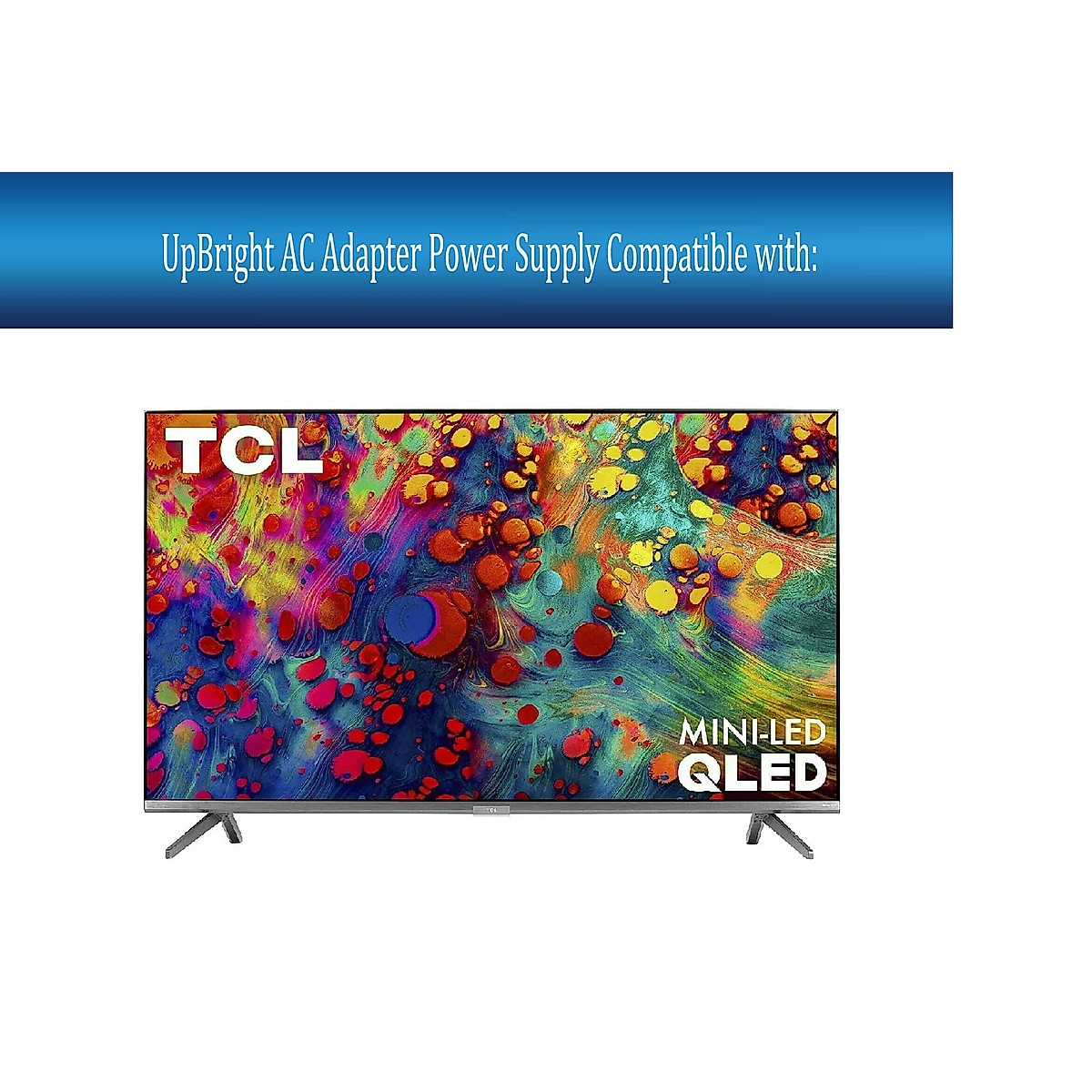 UpBright New AC in Power Cord Cable Charger Compatible with TCL Roku 55" 65" 75" Class 6 Series R635 55R635 65R625 65R635 75R635 75S431 75S435 75-R635 4K UHD Mini-LED QLED Dolby Vision HDR Smart TV