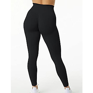 A AGROSTE Workout Leggings for Women Seamless Scrunch Butt Lifting Leggings Booty High Waisted Yoga Pants Comfort Tights
