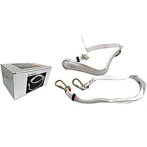 HUAWELL Safety Belt with Two Side Adjustable Lanyard,Cement Pole & Tree Climbing Construction Harness Protective Gear, Personal Protection Fall Arrest Kit (White)