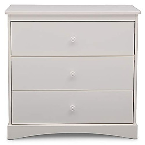 Delta Children Sutton 3 Drawer Dresser with Changing Top, White
