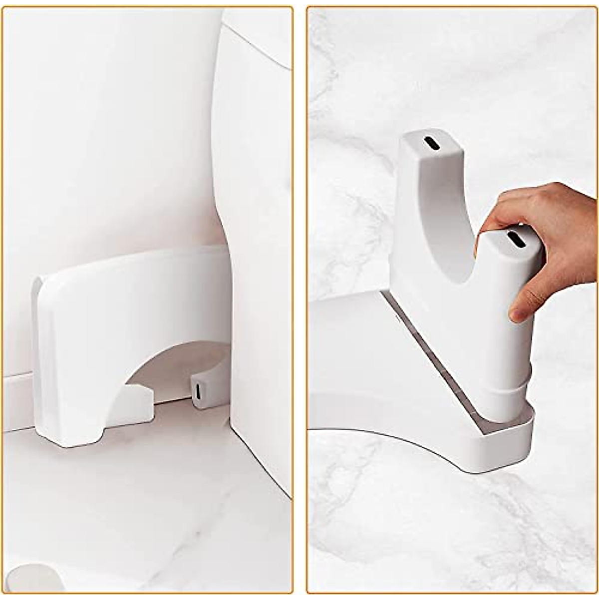 Squatting Toilet Stool, 7 Inch Potty Bathroom Poop Stool for Adults and Children, White