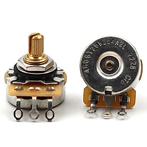 CTS 250K Short Split Shaft Audio Pots - 450G Series - Lot of 3 (3X) + .047uf Orange Drop Cap for Fender Strat