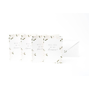 Bridal Party Proposal Cards with Envelopes, 8 Will You Be My Bridesmaid card sets, 2 Will You Be My Maid of Honor card, 2 Will You Be My Matron of Honor, 2 Will You Be My Flower Girl proposal cards