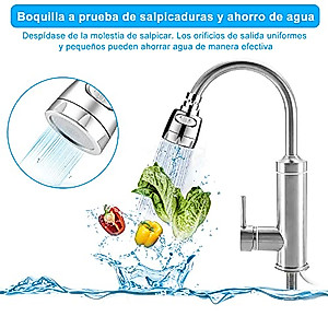 Faucet Aerator, 2022 Kitchen Sink Faucet Sprayer Head 360° Rotatable, High Pressure and Anti -Splash Water Saving Faucet Spray Head Bubbler for for Faucet Replacement Head, G1/2 Connector, 2 Modes