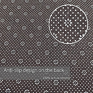 Distressed Contemporay Round Area Rug for Living Room Cream Black Nursery Bedroom Playroom Carpet Circle Dining Kitchen Runner Rug Premium Durable Laundry Room Bathroom Mat Large Indoor Rug 63in