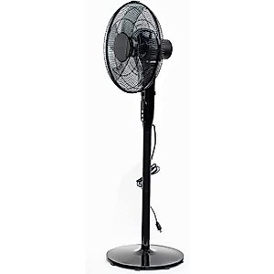 PELONIS 16'' 12-Speed Adjustable Height Quiet Pedestal Fan with Digital Display & Remote Control, PSPF18AR40B (Renewed)