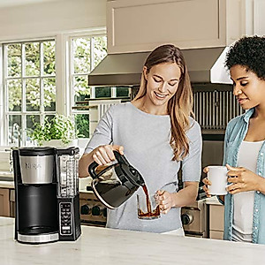 Ninja 12-Cup Programmable Coffee Maker with Classic and Rich Brews, 60 oz. Water Reservoir, and Thermal Flavor Extraction (CE201), Black/Stainless Steel