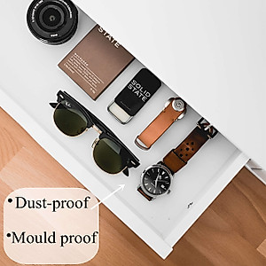 Heroad Brand 17.7'' x 5ft Clear Contact Paper Shelf and Drawer Liner Clear Glossy Self-Adhesive Film Cover Removable Protective Film Clear Contact Paper for Shelves Kitchen Cabinets Clear Shelf Liners