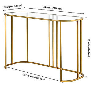 Beatrice 44'' Wide Oval Writing Desk in Brass