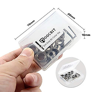 304 Stainless Steel Stop Bit Collar Set Drill Tool for 3mm, 4mm, 5mm, 6mm, 7mm, 8mm, 9mm, 10mm Diameter Drill Bits 8Pcs by ROOCBIT