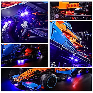 YEABRICKS LED Light Kit for Lego - Technic McLaren Formula 1 Race Car Building Blocks Model, LED Light Set Compatible with 42141(Lego Set NOT Included)