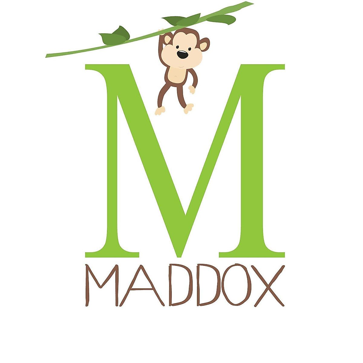 Personalized Safari Love Animals Nursery Art Decor Set of 4 - Monkey, Zebra, Leopard and Lion - Gender Neutral Jungle Baby - Multiple Sizes