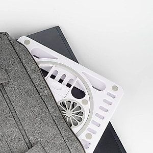 PHOCAR Laptop Cooling Pad, Adjustable Laptop Stand with Cooling Fan for MacBook, Compatible with iPad, iPhone Pro Max, MacBook, Dell, HP, Surface, from 7' to 17' Phones or Laptops-Black