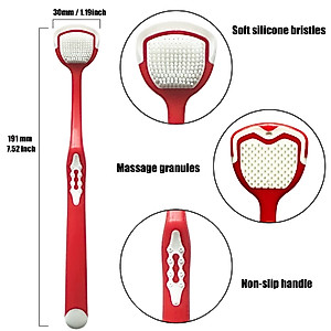 Tongue Cleaner, Tongue Brush, Tongue Scraper, Tongue Cleanser, Tongue Scraper Brush, Tongue Scraper Cleaner, Tongue Brushes, Helps Fight Bad Breath, 4 Tongue Scrapers, 4 Pack