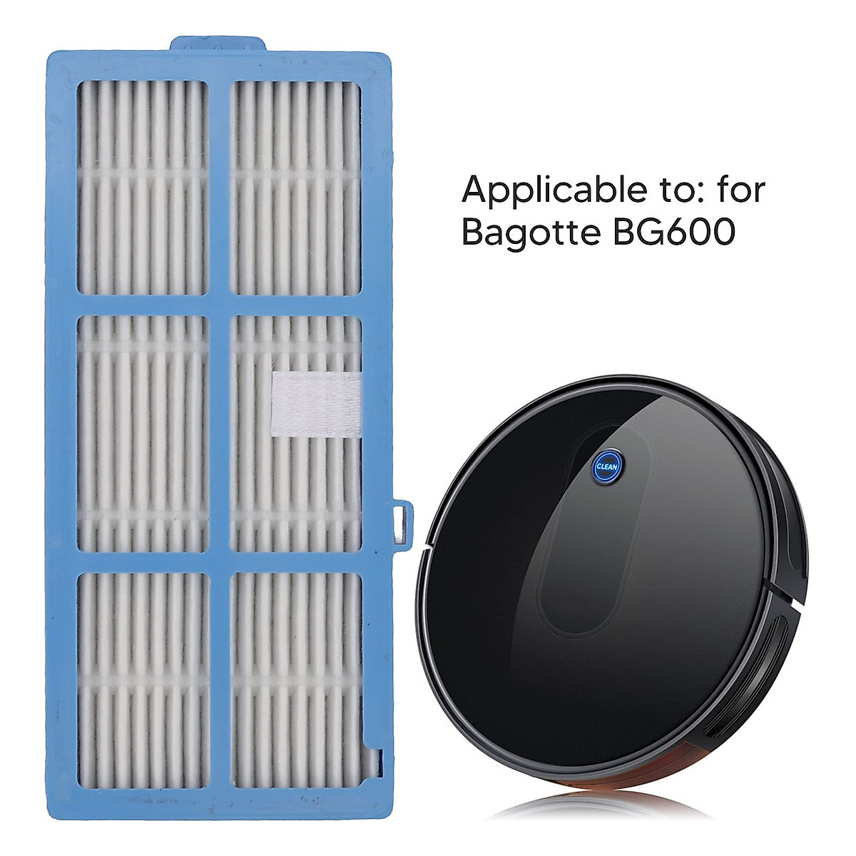 6Pcs Sweeper Filter Set Air Sweeper Filter Set Replacement Parts for Bagotte BG600 Accessories