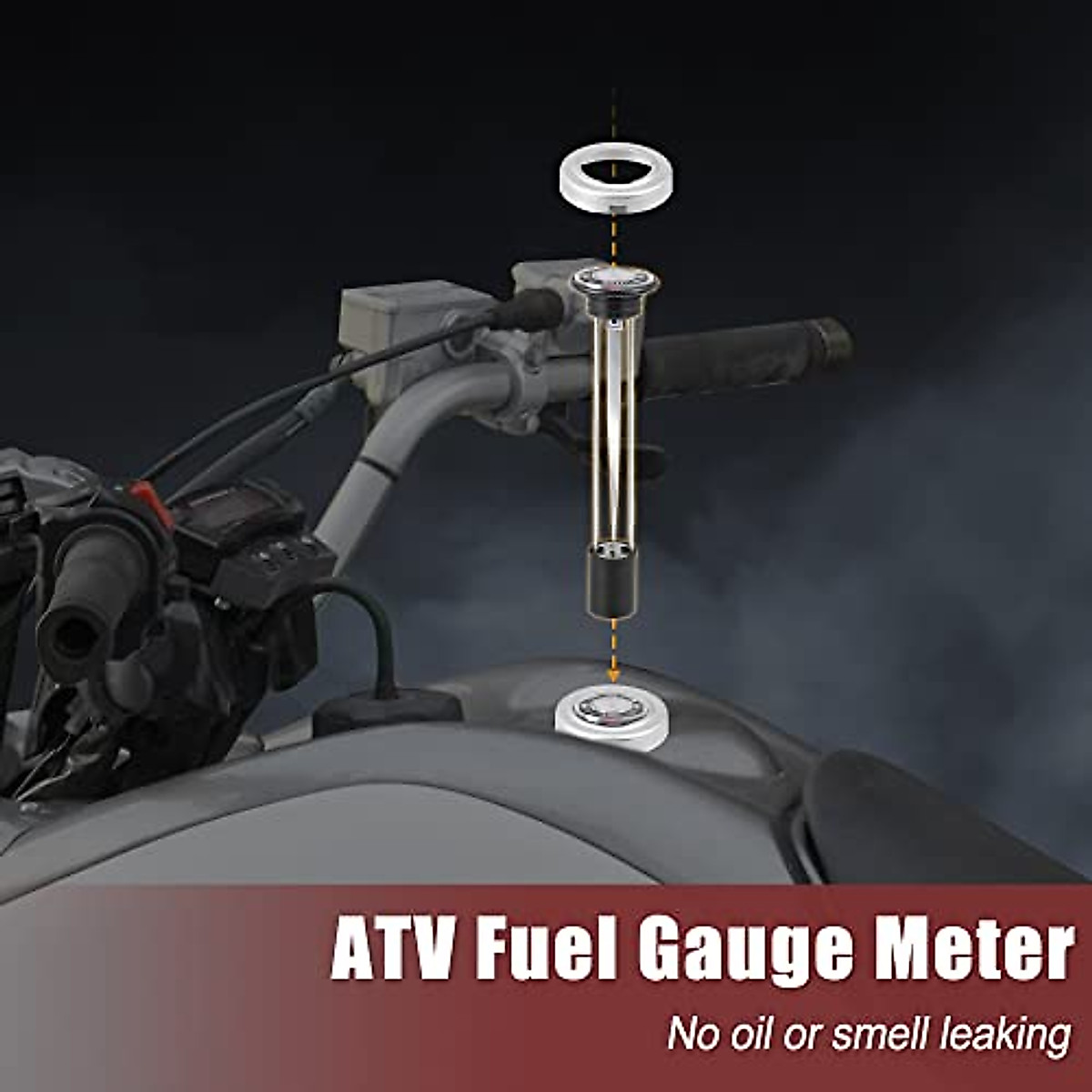 Motoforti ATV Fuel Gas Tank Level Gauge Meter with Cap for Kawasaki Bayou 220 250 300 400 KLF for Kawasaki Prairie 300 400 KVF Replace 52005-0735 52005-1121 Gas Tank Gauge Fuel Float Gauge