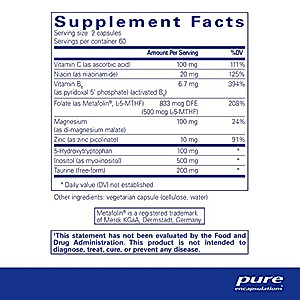 Pure Encapsulations SeroPlus | Hypoallergenic Serotonin Support to Support Moderate Occasional Stress | 120 Capsules