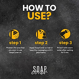 Soap Cover Black Soap for Gray Hair, Gray Hair Reverse Bar Shampoo, 1.7 Oz