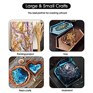 Jeezfee Leveling Board for Epoxy Resin & Art & Working Surface, Resin Leveling Table, 16" x 12" Adjustable Self Leveling Epoxy Resin Table, Resin Supplies, Acrylic Pouring Tool