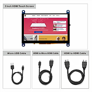 OSOYOO 5 inch HDMI Capacitive Touch Screen for Raspberry Pi 4 PC Devices Compatible with Multi OS with 3.5mm Audio Output