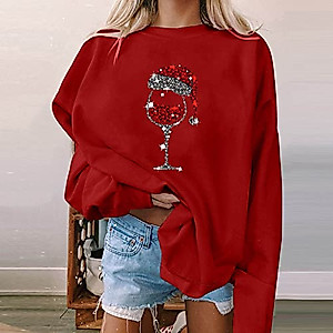 Christmas Sweatshirts for Women Waffle Long Sleeve Shirt Women Baseball t Shirts Funny Letter Graphic Merry Christmas Sweatshirt for Women Kimono Cardigan Capes Bolero Shrug Knit Sheer Stripe Print
