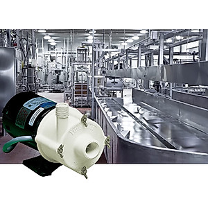 Little Giant 115 Volt, 1/25 HP, 510 GPH 2-MD-SC Non-Submersible Semi-Corrosive Chemical Magnetic Drive Pump, 6-Foot Cord with Plug, Black/White, 580503