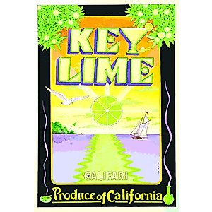Califari Key Lime : Vivid Strain Art Wall Poster, Decor for a Home, Dorm, Store, Dispensary, or Smoke Shop - 13" x 19" Lithograph Print