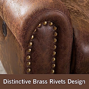 Phoenix Home Classic Power Chair Recliner, Nut Brown