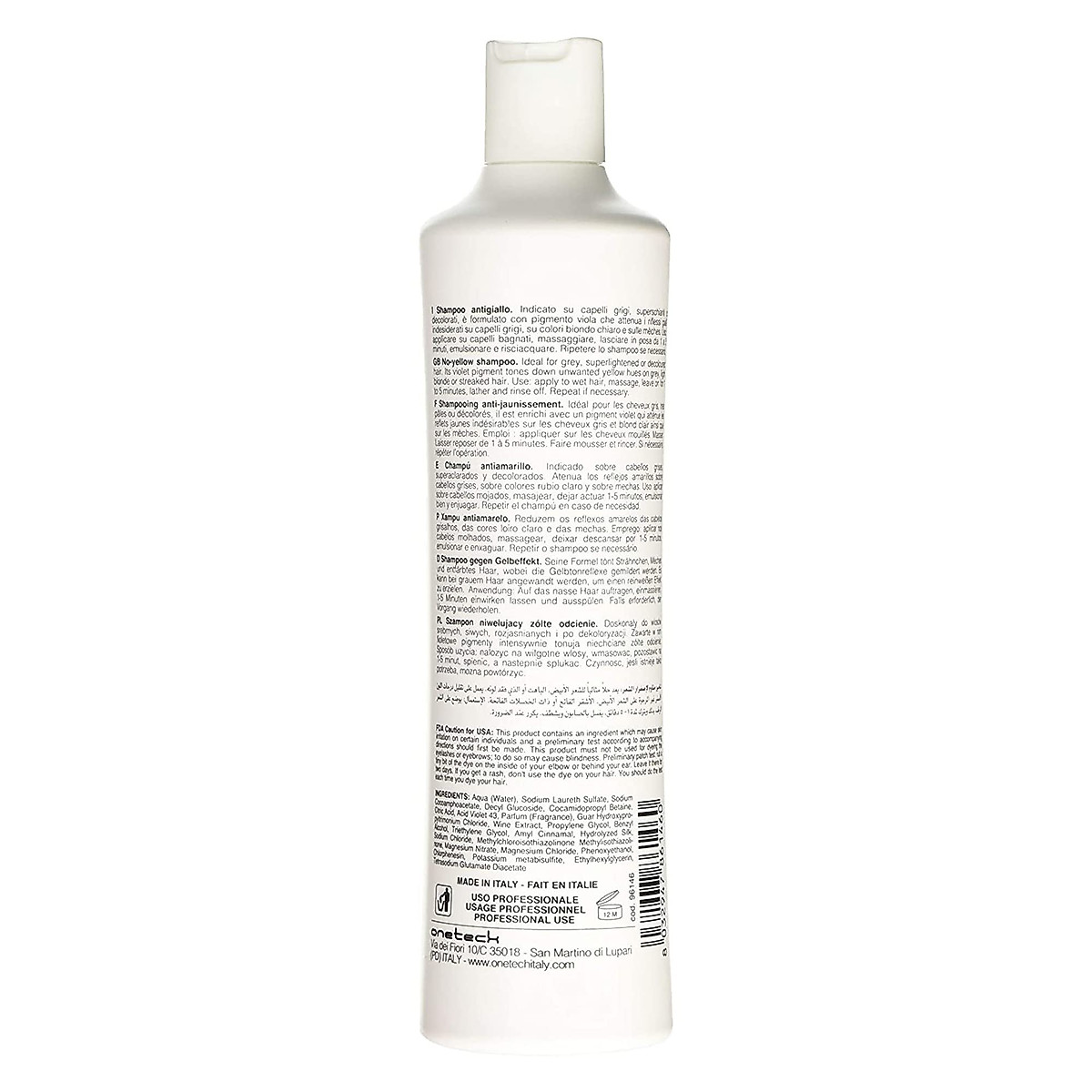 Fanola No Yellow Shampoo & Mask 11.8 oz / 2pk - Purple Anti-Brass Toner for Blonde, Silver, Gray & Highlighted Hair - Color Depositing Mask to Remove Brassiness from Bleached Locks