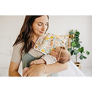 Copper Pearl Baby Burp Cloth Large 21''x10'' Size Premium Absorbent Triple Layer 3-Pack Gift Set Lemon