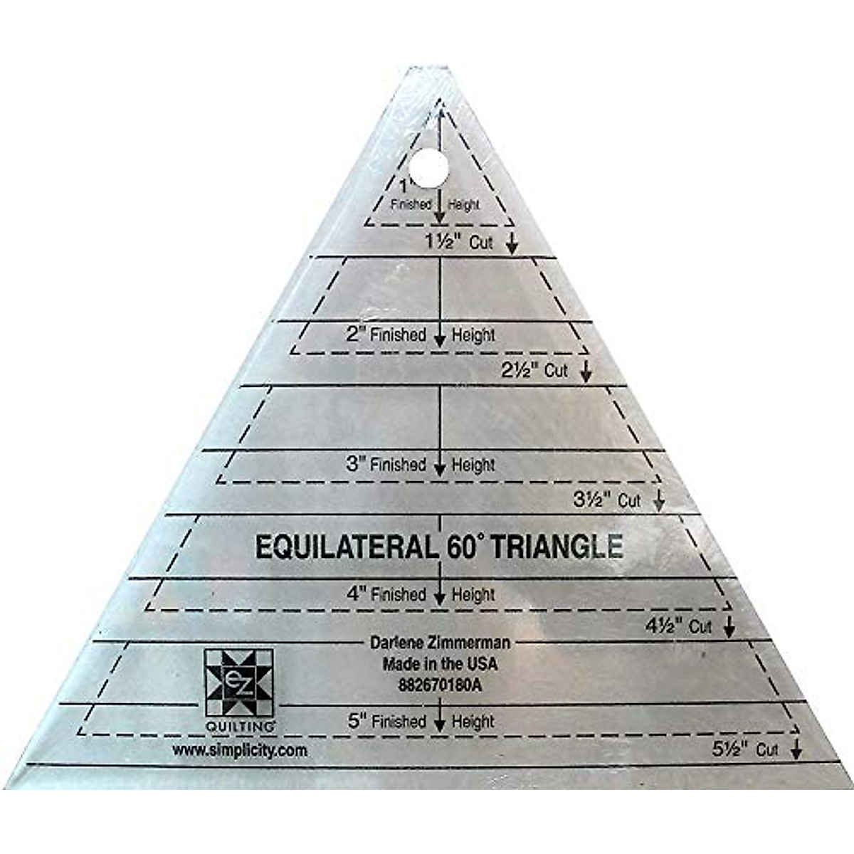 EZ International 882670180 Triangle Rotary Cutting Shapes White Large