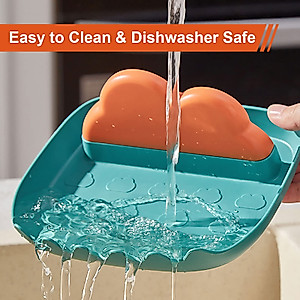 BREENHILL Spoon Rest with Lid Holder,Spoon Rest for Kitchen Counter 2 Pack,Cute Kitchen Gadgets Accessories for Coffee Station Cooking Blue Green