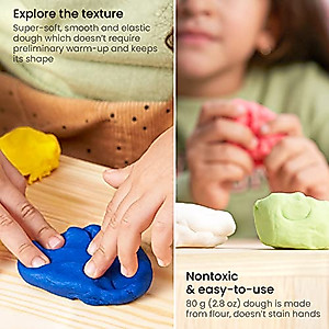 Arteza Kids Play Dough, 6 Pastel and 6 Regular Colors, 2.8-oz Tubs, Soft, Air-Tight Containers, Art Supplies for Kids Crafts and Playtime Activities