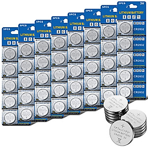 GutAlkaLi CR2032 Lithium 3V Battery, Electronic Coin Cell Button for Toys Calculators Watches (40 Pcs)