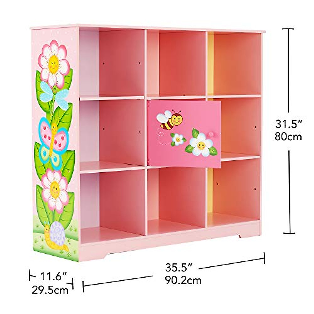 Fantasy Fields - Magic Garden Adjustable Cube Bookshelf, 9 Cube Storage Bookshelf