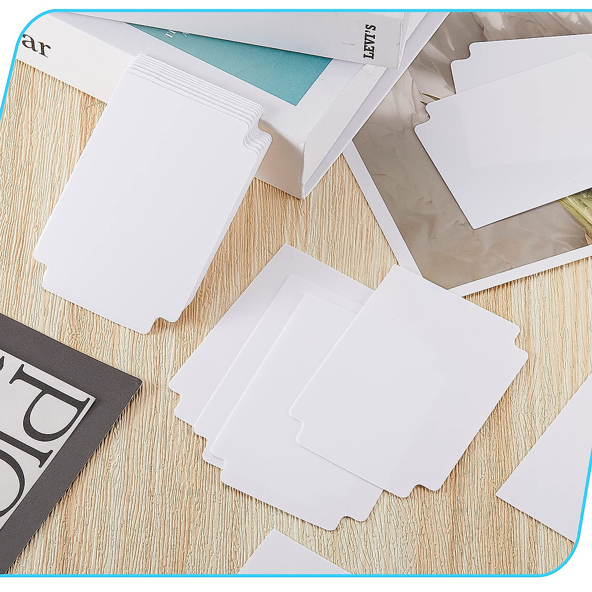 Trading Card Divider Cards Card Sorting Tray Plastic Divider Cards Playing Card Seperator Trading Card Organizer Trading Card Pages for Games Sports Supplies, 69 x 97 mm(50)