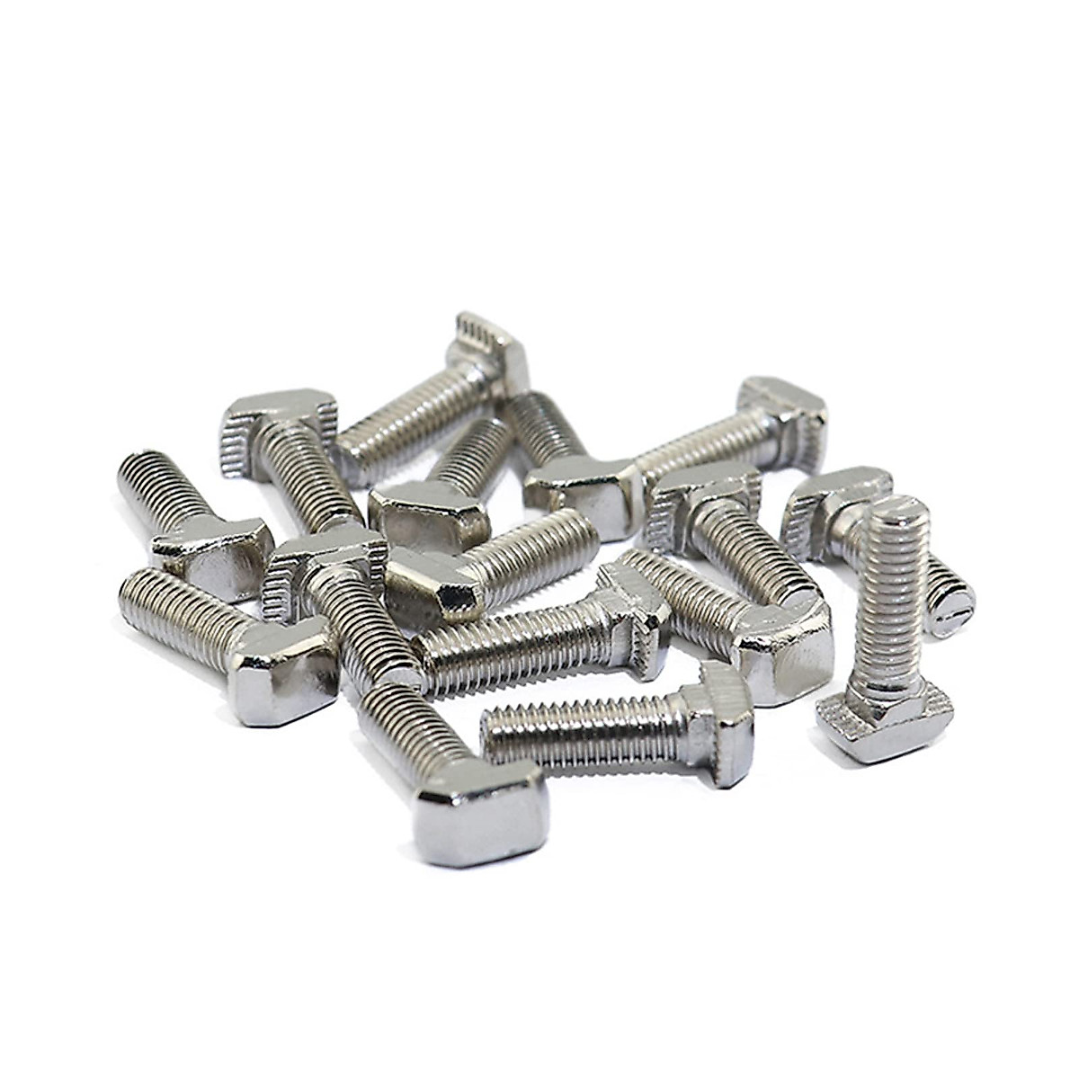 Metric M6 x 25mm Thread T Slot,Drop-in Bolt T-Bolt,Hammer Head Bolt,T Screw Stud for 3030 Series Standard 8mm T-Slot Aluminum Extrusion Profile,Carbon Steel Nickel Plated (3030 Series,40Pcs)