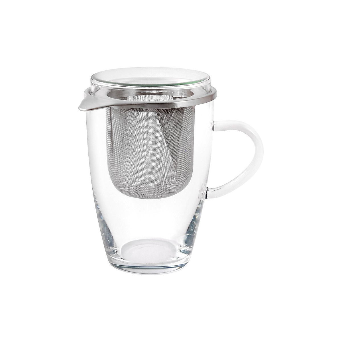 Simax Glassware Lyra Tea Cup/Glass with Strainer, 12-Ounce, 12 Ounce, Clear