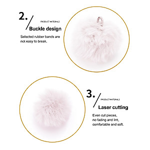 MIUPOO Craft Pom Pom Balls,Black Poms Costume Accessory, Pom pom Balls for Arts and DIY Creative Crafts Decorations,White,1.5 Inches,20 Pieces.