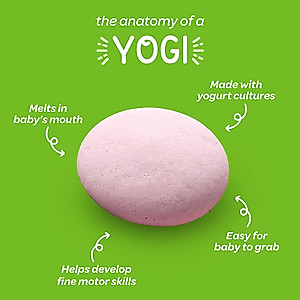 Happy Baby Organics Baby Snacks, Greek Yogis, Freeze Dried Yogurt &Veggie Fruit Snacks, Gluten Free Babies 9+ Months, Blueberry & Purple Carrot, 1 Ounce