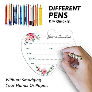 Cusrtyh 15 Sheets 50th Birthday Party Invitations card with with 15 Envelopes，50th Birthday Party ，50th Celebration，Birthday Party Invitations Cards For Adults，Shaped Fill-In Invitations