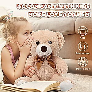 Zhanmai 9 Packs Bear Bulk 14 Inch Plush Bears Stuffed Animals in 7 Colors, Stuffed Bears Graduation Birthday Party Favors