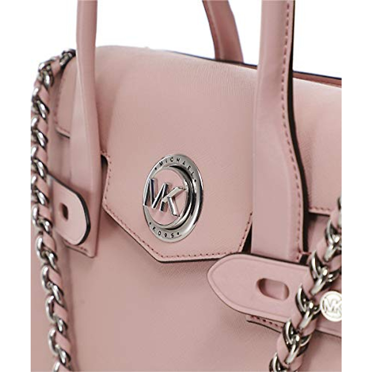 Michael Kors Women's Carmen Small Saffiano Leather Belted Satchel Pink One Size